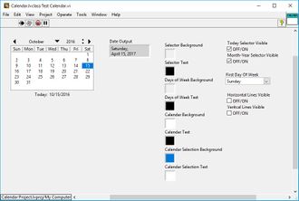 Calendar QControl - LabVIEW Wiki