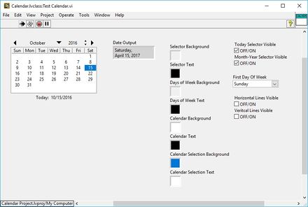 Calendar QControl - LabVIEW Wiki