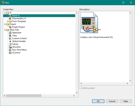 New dialog - LabVIEW Wiki