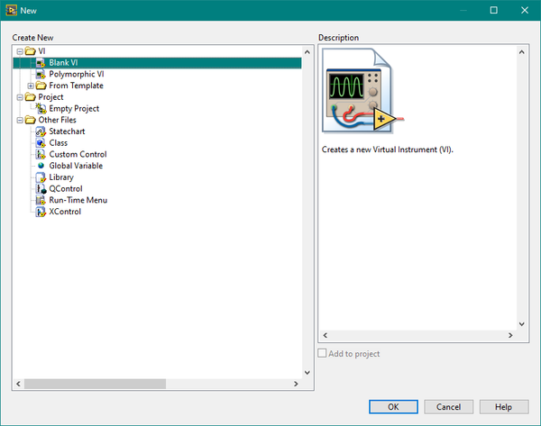 New dialog - LabVIEW Wiki